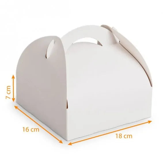 Cake Boxes with Handle 18x16x7cm pack of 50 – strawberryred
